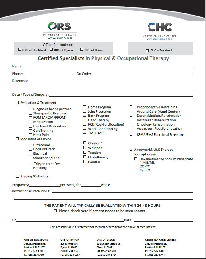 Orthopedic Rehab Specialists - Certified Physical Therapists in ...